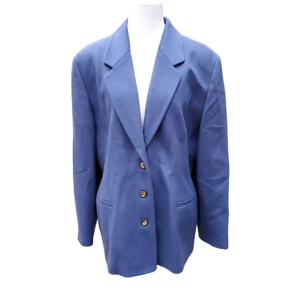 Laura Ashley | Jackets & Coats | Laura Ashley Plain Baronial Blue Wool ...